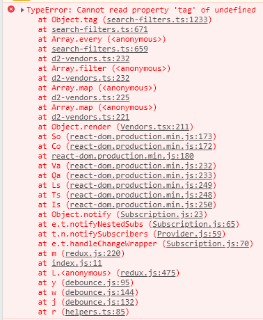 `is/not:tagged` search crashing vendors page · Issue #4054 · DestinyItemManager/DIM · GitHub