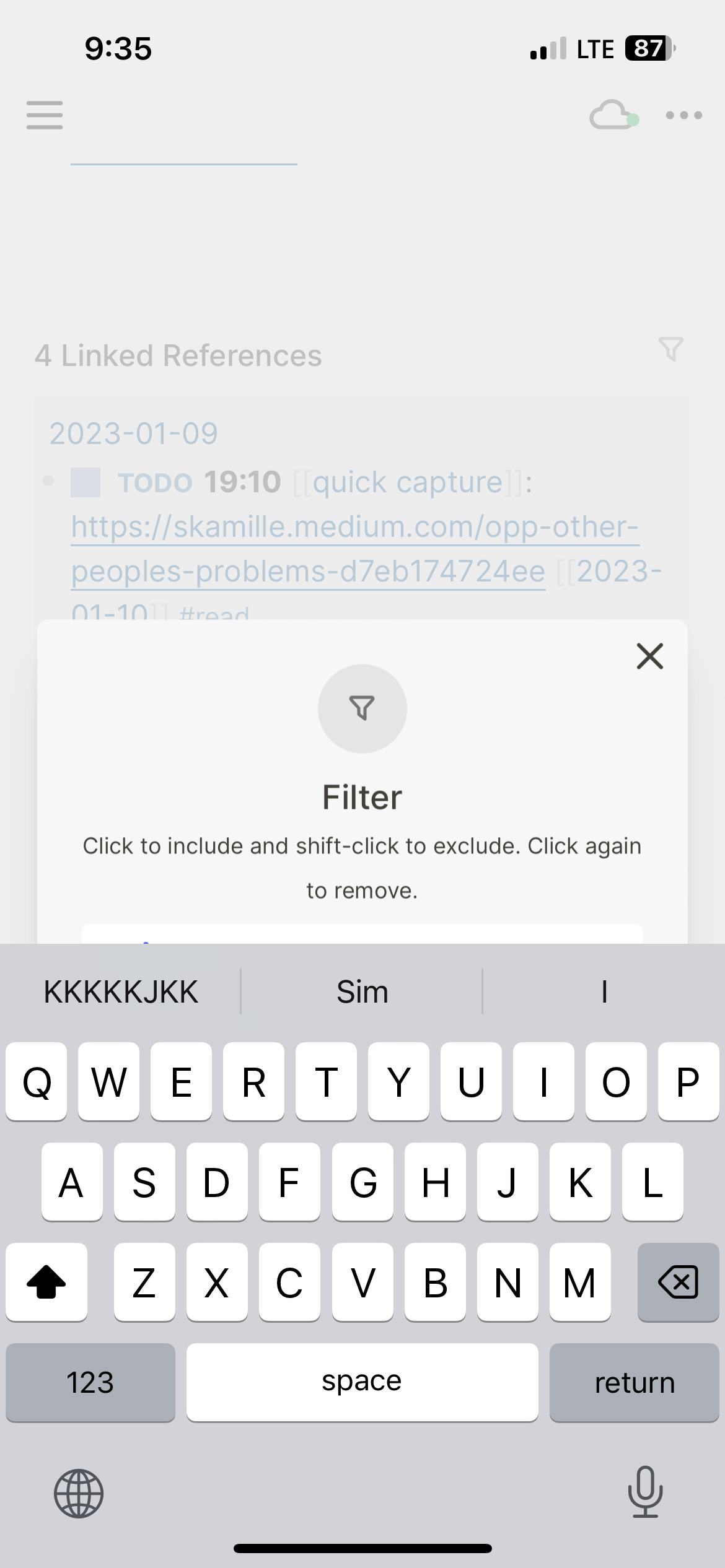 Linked References Filter Not Show Input Field · Issue 8296 · Logseqlogseq · Github 9395