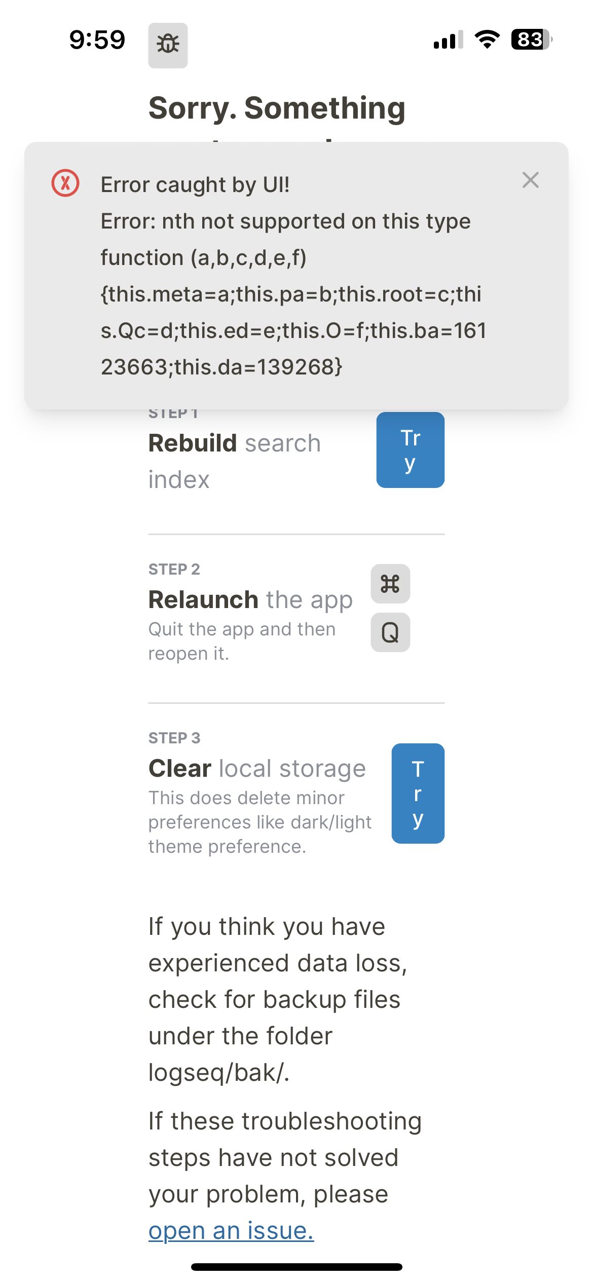 Mobile Ui Config Crash · Issue 8537 · Logseqlogseq · Github