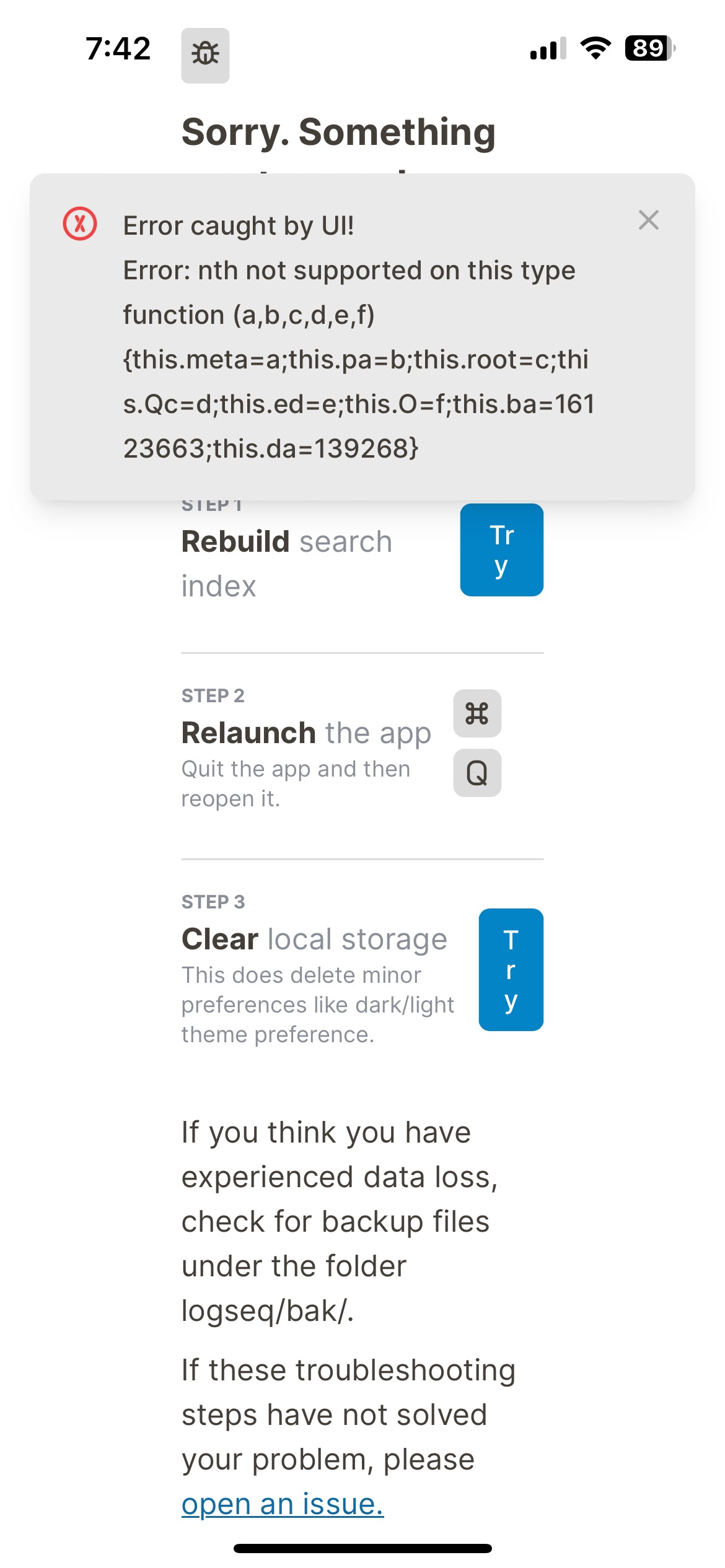 Mobile Ui Config Crash · Issue 8537 · Logseqlogseq · Github