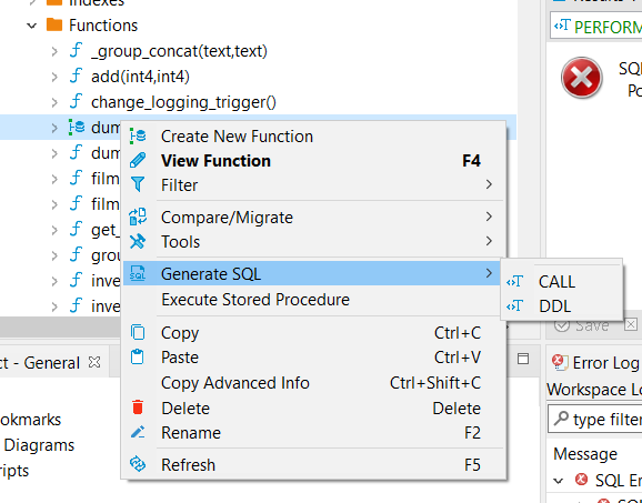 Unable to generate select SQL on procedures · Issue #1711 · dbeaver ...