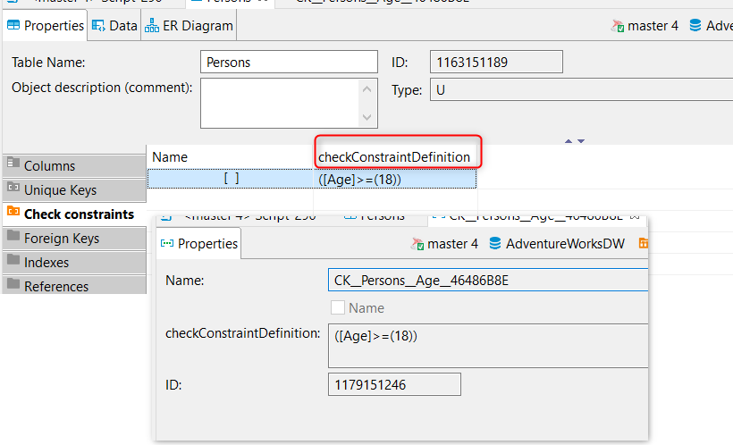 Check constraint is not displayed in table DDL · Issue #11495 · dbeaver/dbeaver · GitHub