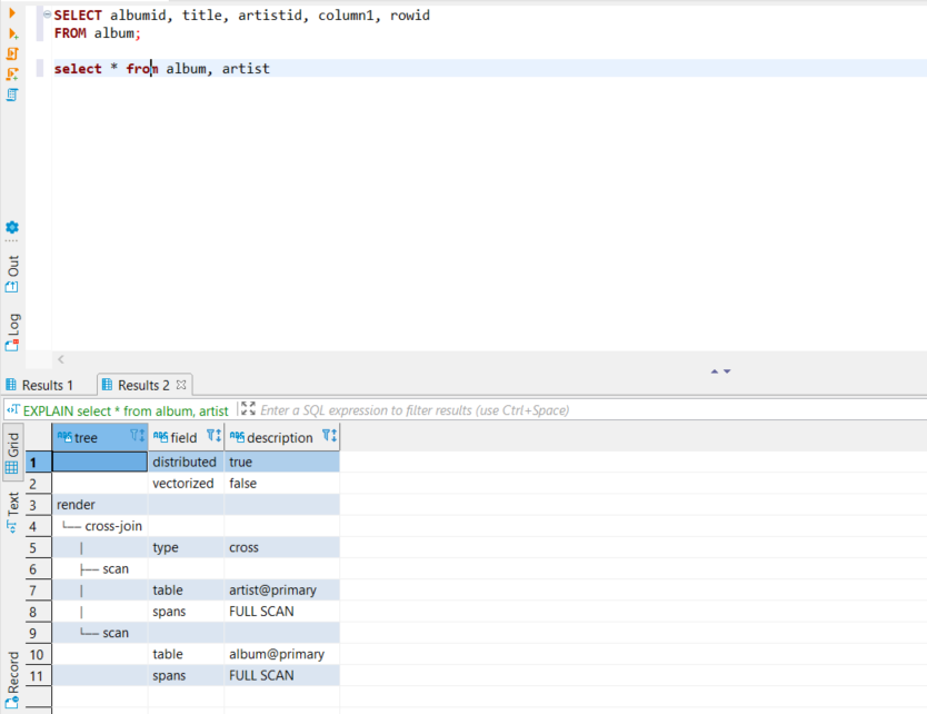 Execution plan is shown as a table for Cockroach · Issue #12465 ...