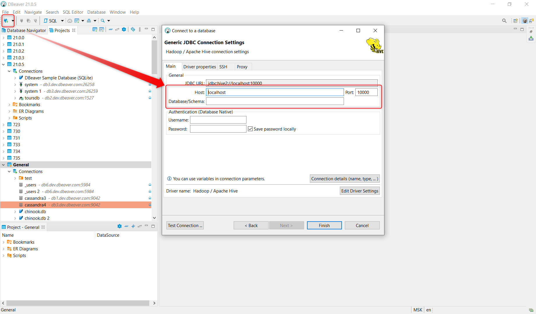 The JDBC URL is not editable for Apache Hive and customized drivers · Issue #11614 · dbeaver ...