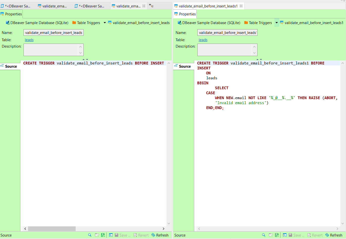 trigger syntax · Issue #12831 · dbeaver/dbeaver · GitHub