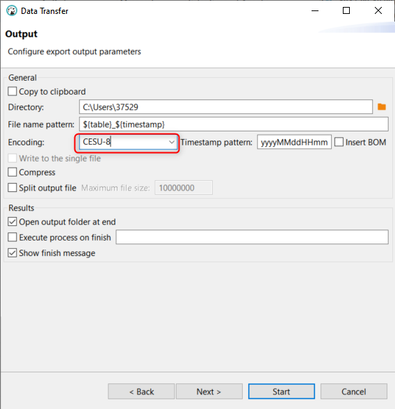 Encoding isn't applied in case it was filled in manually and not chosen from drop-down list ...