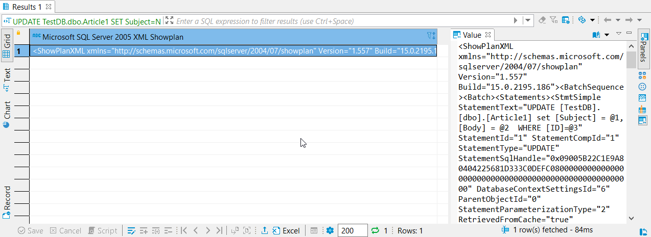 Incorrect tab is shown instead of Statistic tab after Explain execution ...