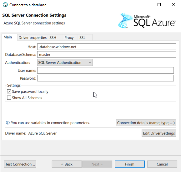 Longer username text field in connection configuration window · Issue ...