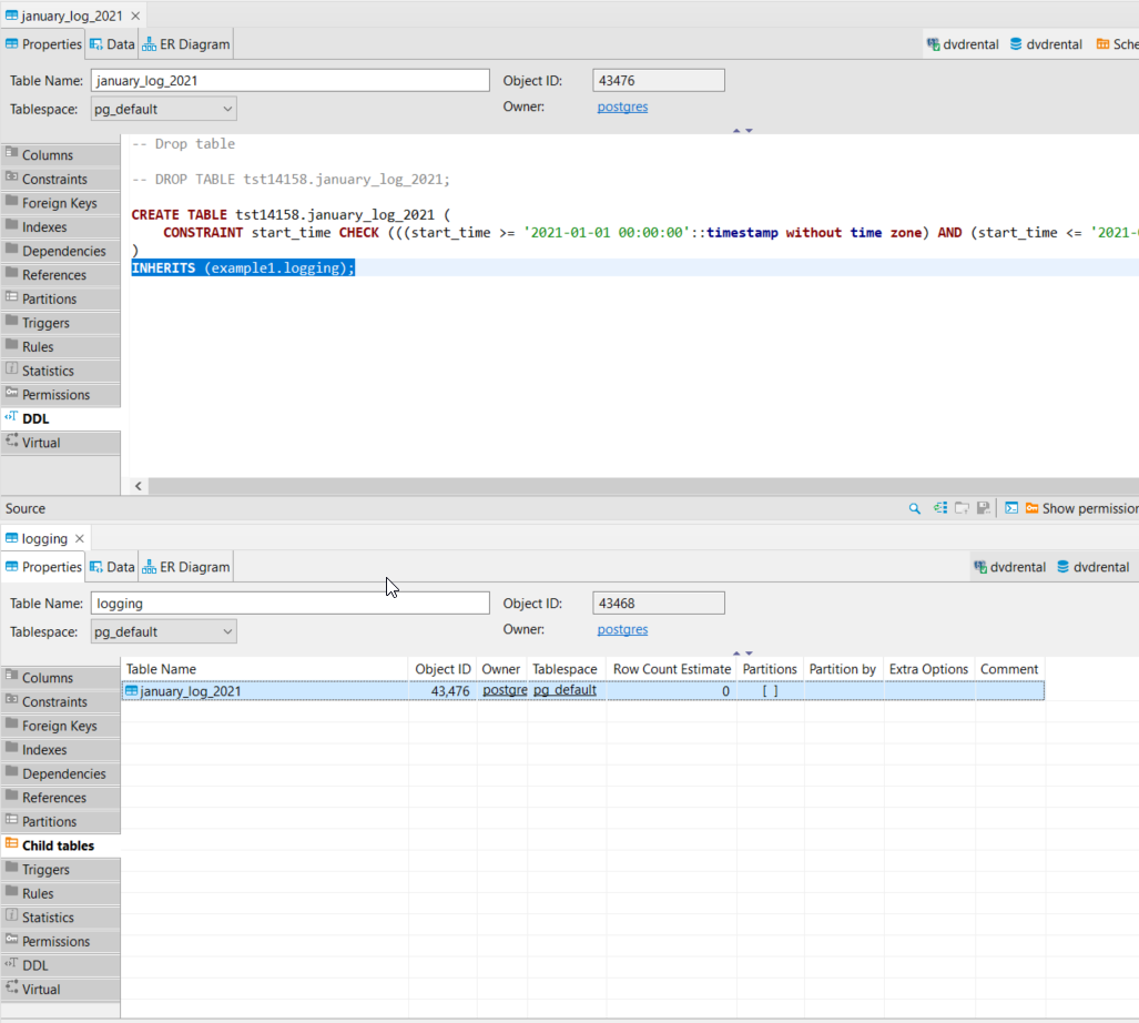 Postgres child partition tables are not visible · Issue #14158 ...