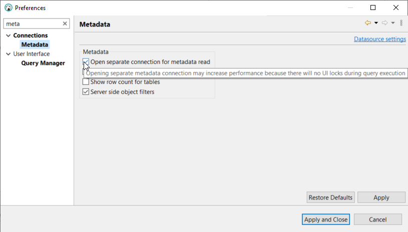 How to avoid triggering Metadata queries · Issue #11812 · dbeaver/dbeaver · GitHub