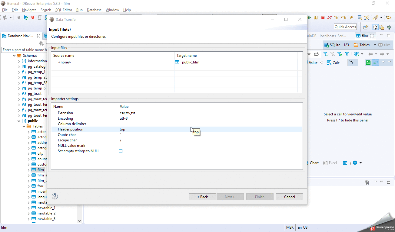 Target table name is missing during the import from csv · Issue #5038 ...