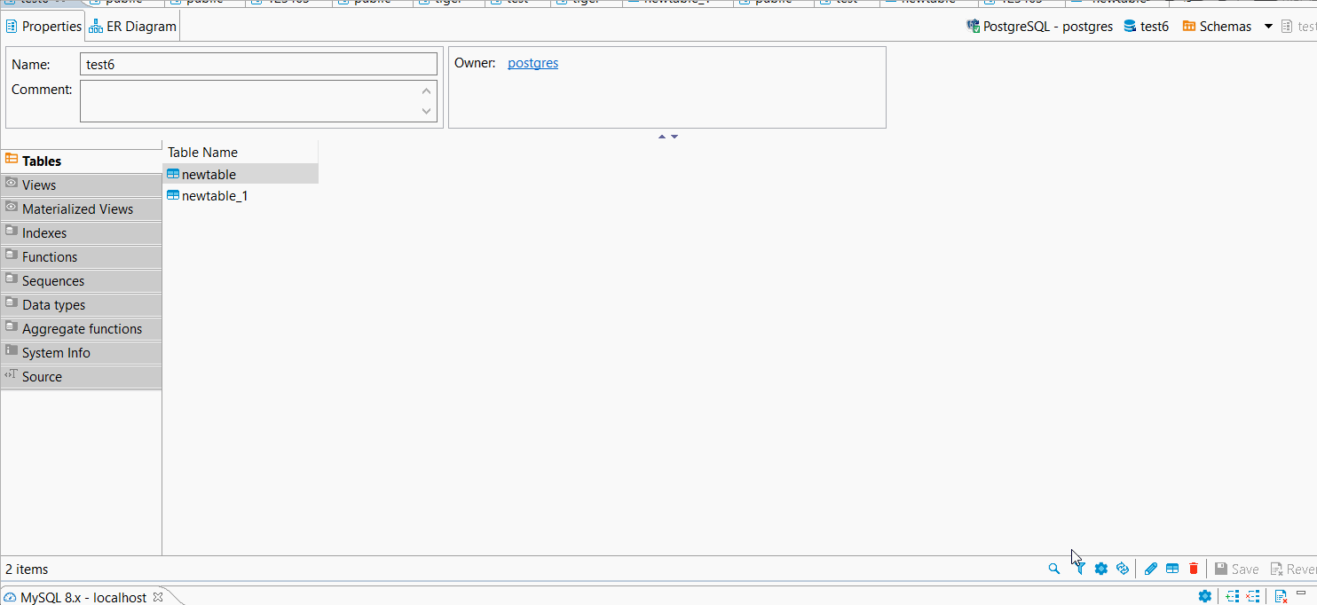 Schema properties: only table name is displayed · Issue #5448 · dbeaver/dbeaver · GitHub