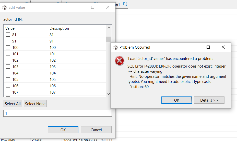 IN filter can't keep track of the marked values when another text is ...