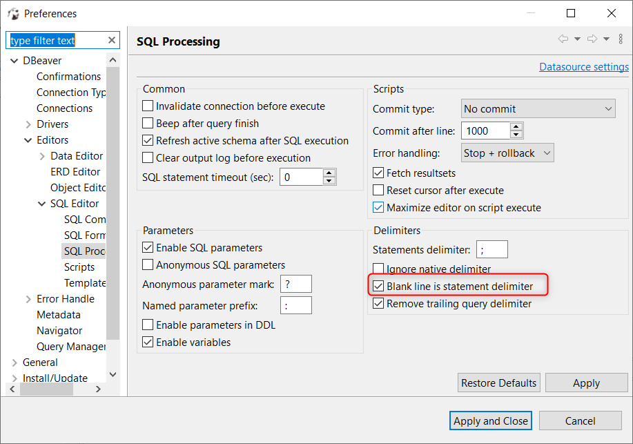 Dbeaver throws errors when there are spaces in code · Issue #7406 · dbeaver/dbeaver · GitHub