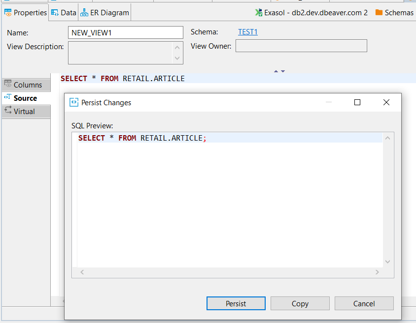 New view couldn't be created · Issue #7662 · dbeaver/dbeaver · GitHub