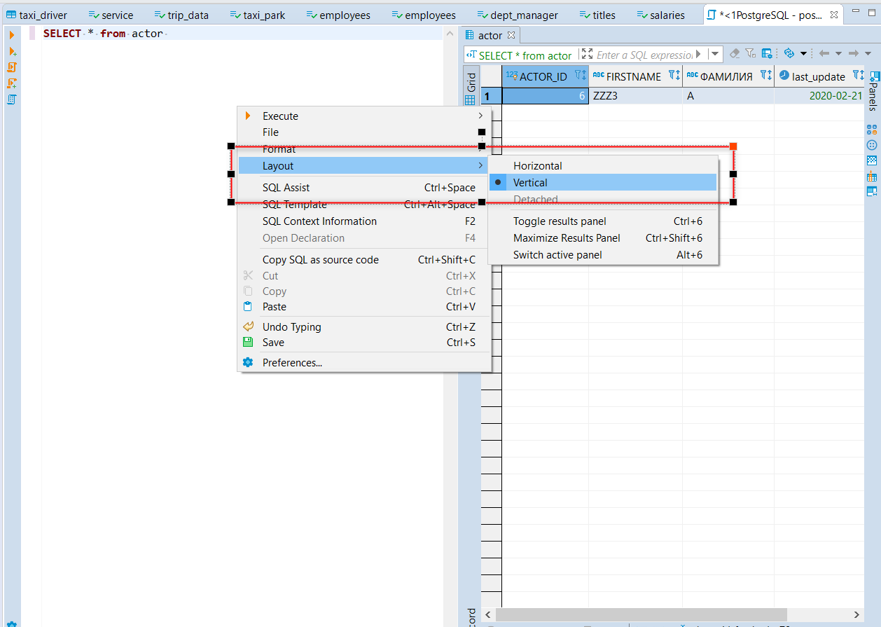 Vertical Pane for SQL Edit/Results · Issue #8377 · dbeaver/dbeaver · GitHub