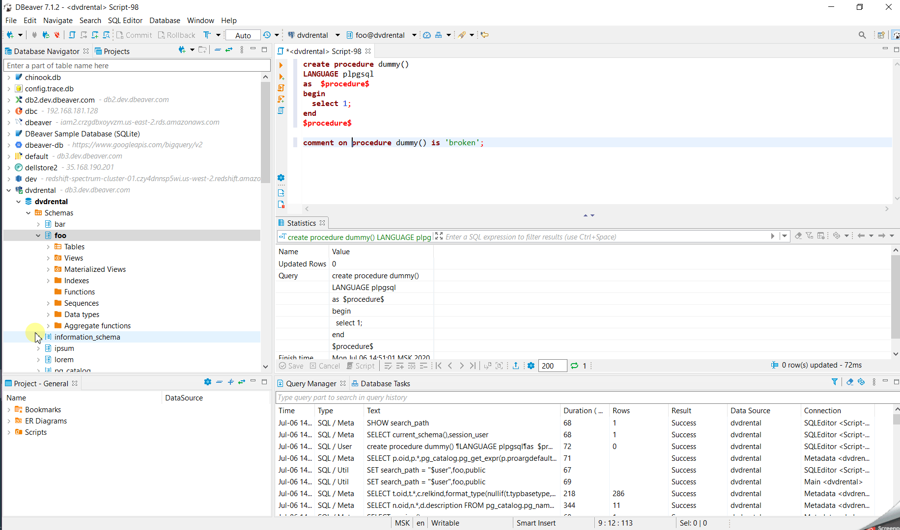 [BUG-PG] Comment on procedure is "comment on function" · Issue #8993 ...