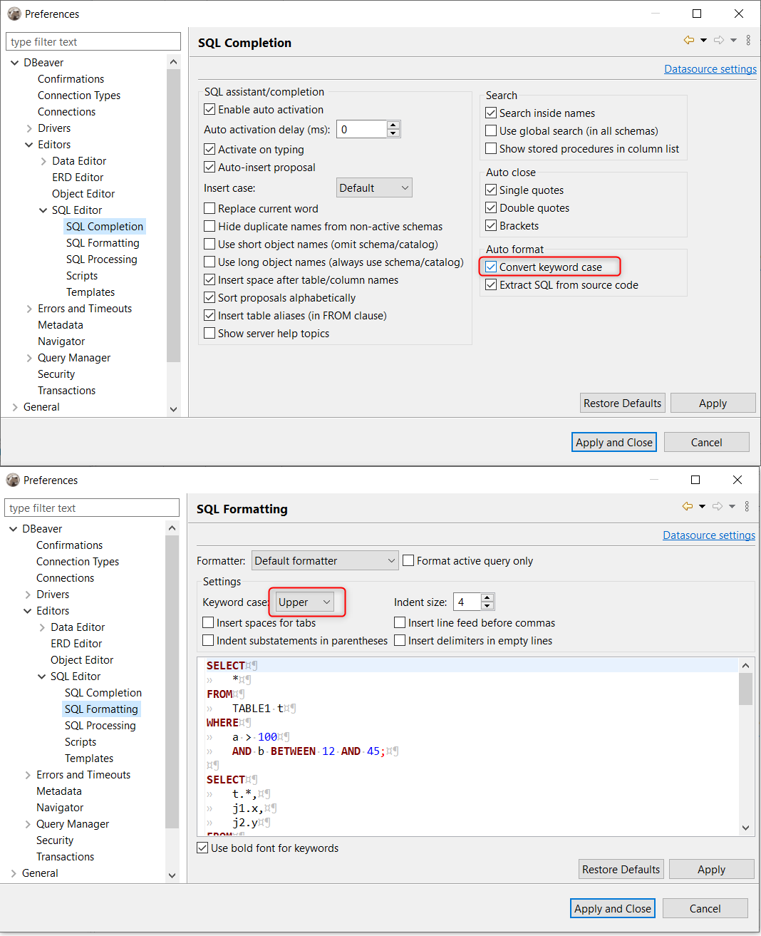 Standard Capitalization Option · Issue 9612 · Dbeaverdbeaver · Github