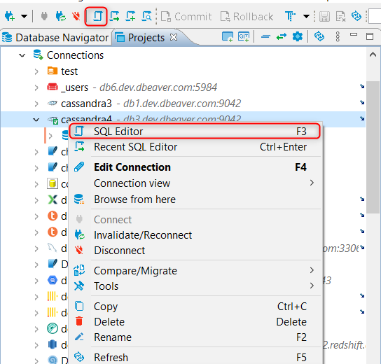 Db Navigator Db Context Menu New Sql Editor · Issue 9747 · Dbeaverdbeaver · Github