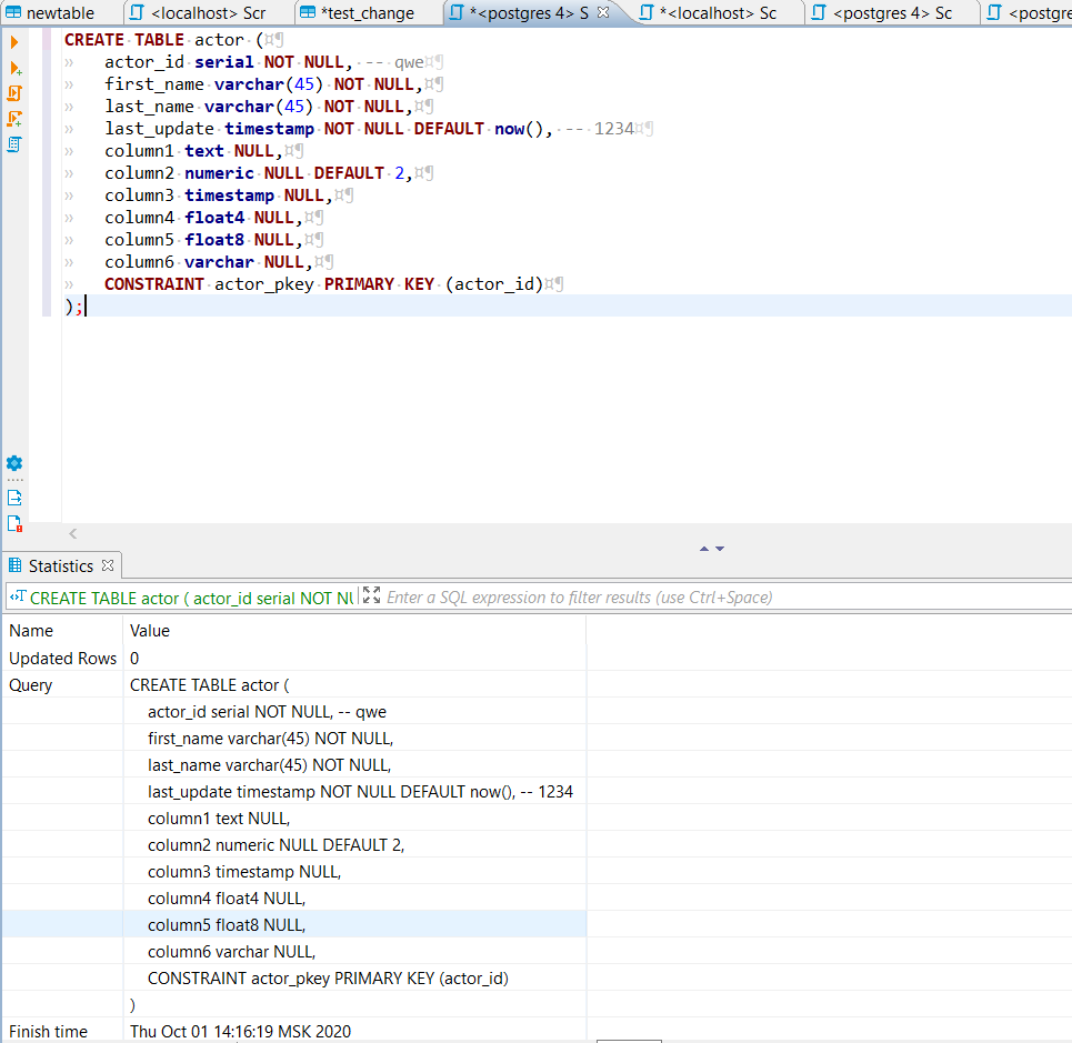 No Data Is Shown In Resultset In Case Of Execution Queries Like Create · Issue 9936 · Dbeaver