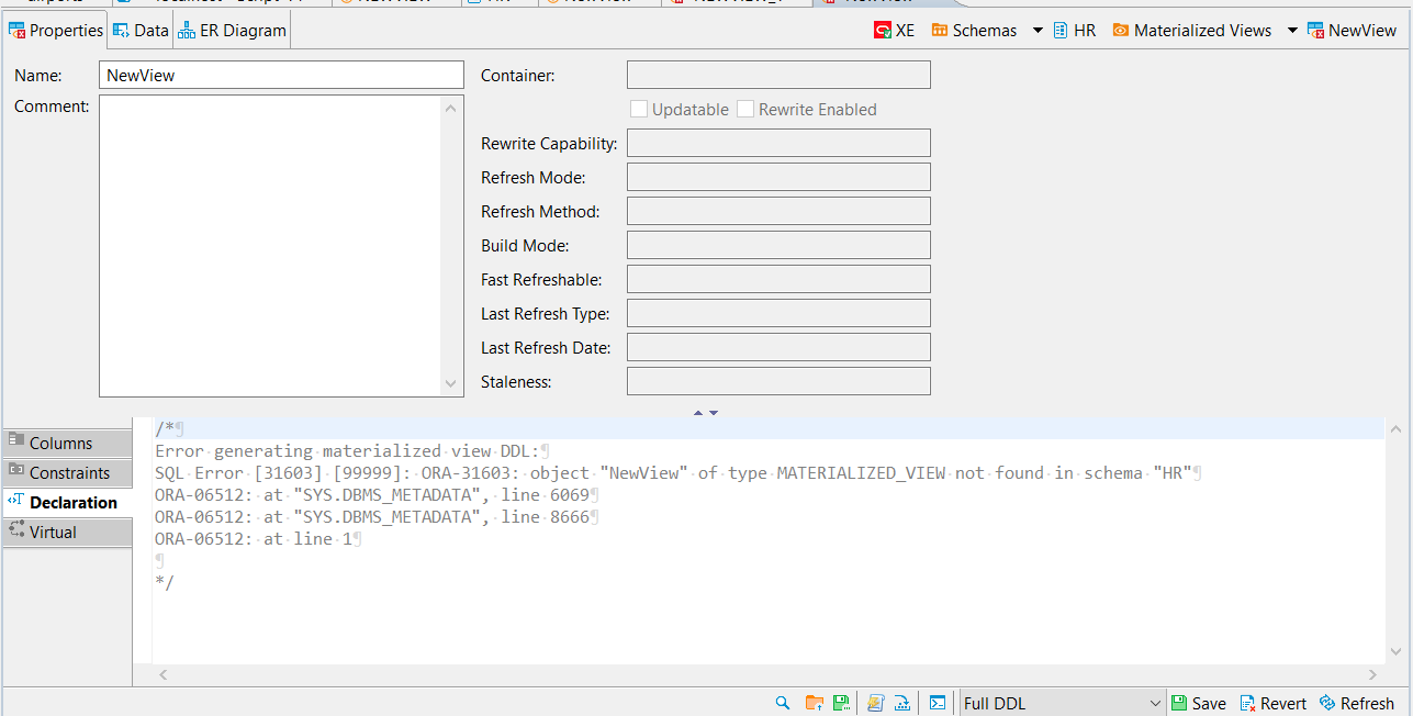 Incorrect Ddl For Created Materialized Views · Issue 10154 · Dbeaverdbeaver · Github