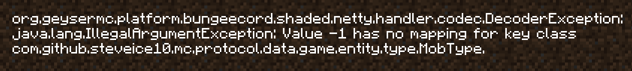 Invalid entity mobtype mapping · Issue #502 · GeyserMC/Geyser · GitHub
