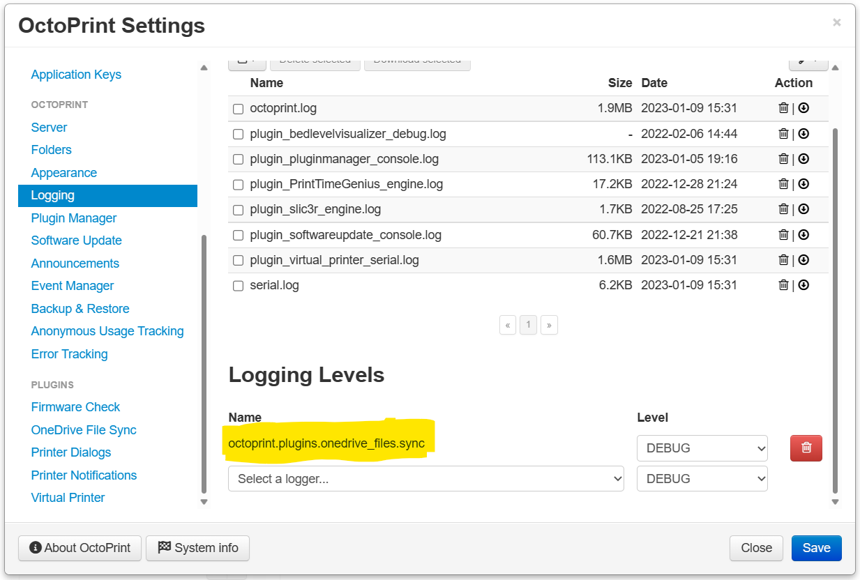 Cannot sync files from Octoprint to Onedrive · Issue #11 · cp2004/OctoPrint-OneDriveFileSync ...