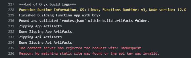 Error Deploy To Swa · Issue 149 · Azurestatic Web Apps · Github