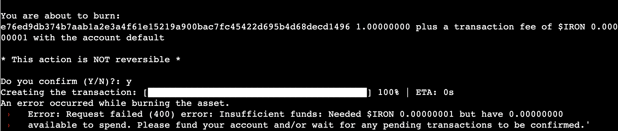 Insufficient fund error (when wallet balance showing positive funds) · Issue #3206 · iron-fish ...