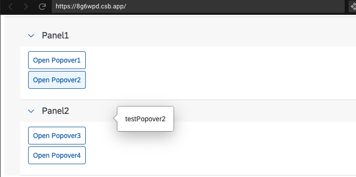 Sf Popover Popover Cannot Be Opened Properly Under Panel · Issue 4528 · Sapui5 8309