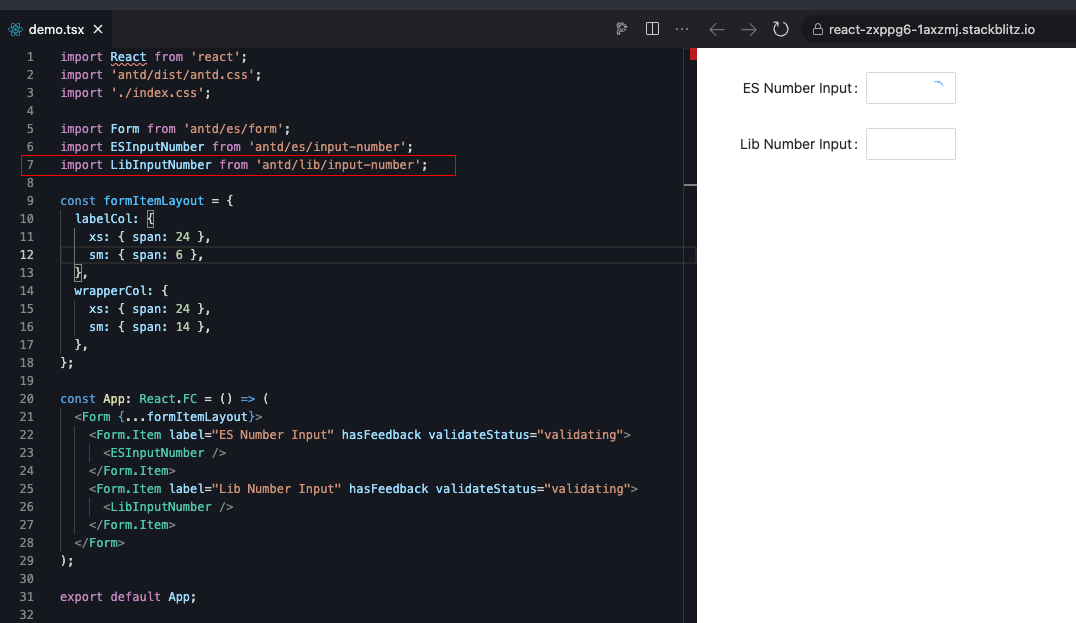 Inputnumber And Password Component Behaves Different When Importing 5143