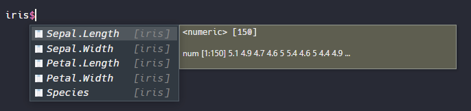 Autocomplete previews for dataframe columns are unreadable in Dark mode · Issue #13097 · rstudio ...