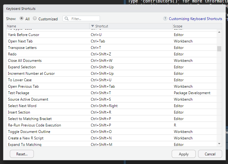 Default Keyboard Shortcuts Tend To Mask Each Other Issue 4897 