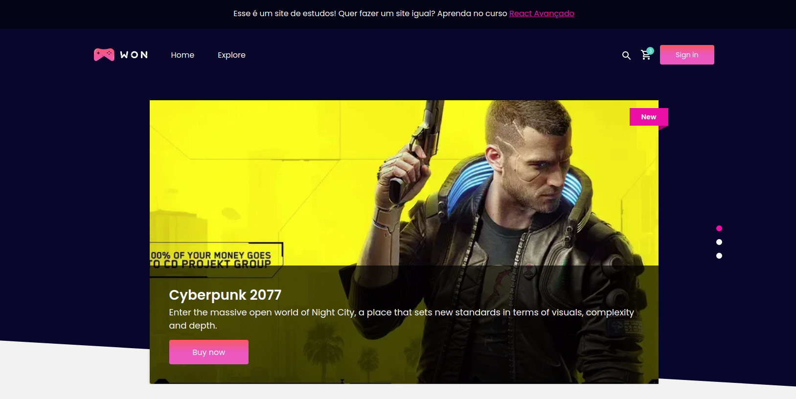 GitHub - Shyroe/wongames: Ecommerce de jogos. Baseado em projetos como Steam.