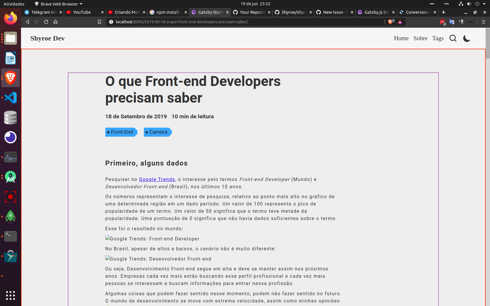 GitHub - Shyroe/shyroeDev: Web Development Blog - Made with Gatsby; disqus; elasticlunr and ...