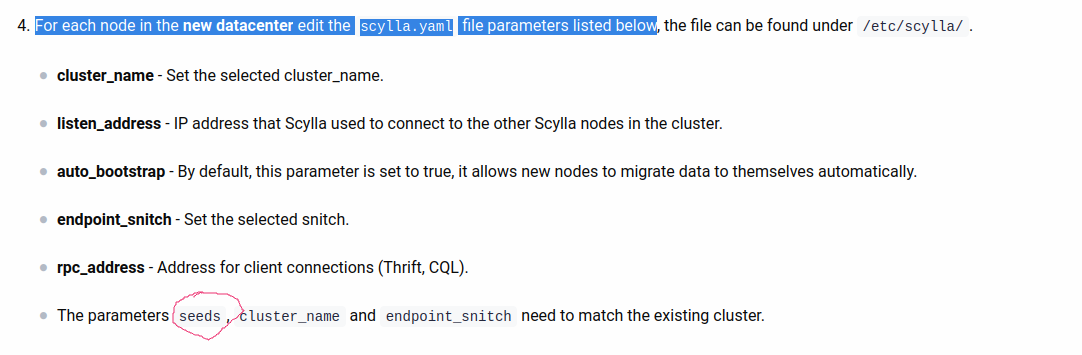 Issue in page Adding a New Data Center Into an Existing Scylla Cluster · Issue #670 · scylladb ...