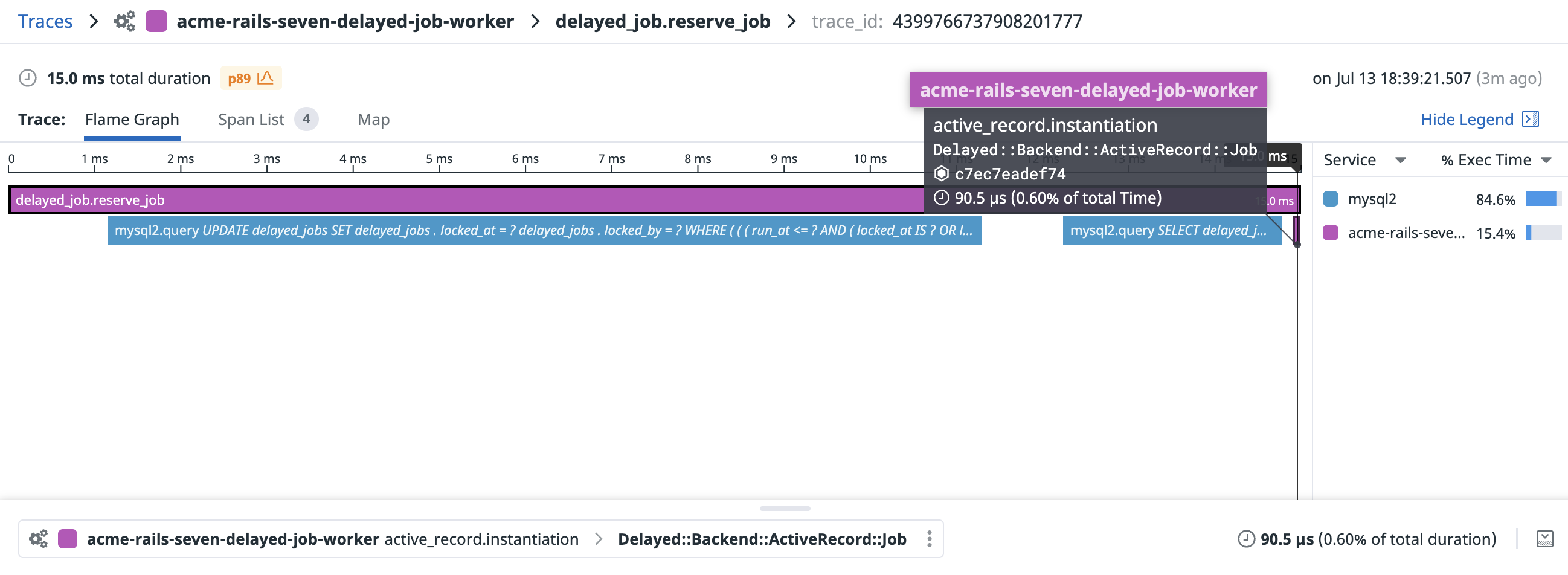 Sidekiq instrumentation not complete in traces · Issue #2056 · DataDog/dd-trace-rb · GitHub