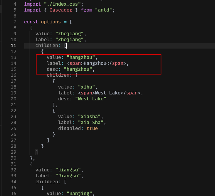 Cascader 组件的 label 为 ReactNode 时如何进行搜索，是否能加一个 Select 中的 optionFilterProp 属性? · Issue #30341 ...