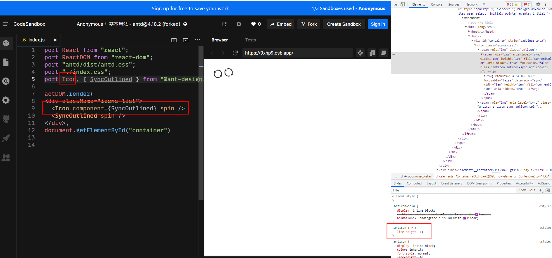 使用 Icon component 的方式去展示图标时，图标位置会发生偏移 · Issue #33703 · ant-design/ant ...