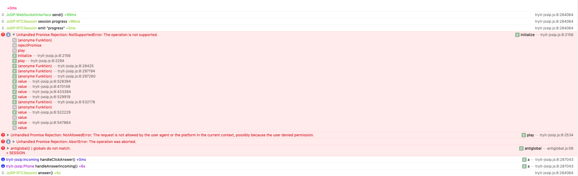 Playing Audio (ringing and stream) on Apple iOS not working · Issue #604 · versatica/JsSIP · GitHub
