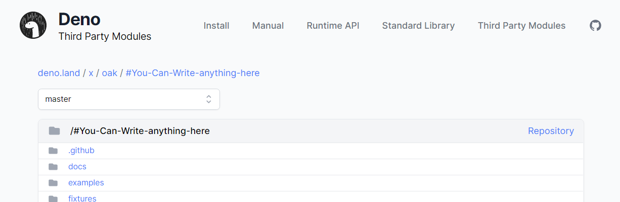 Url encoded # in /x/ paths is not handled correctly · Issue #1047 · denoland/dotland · GitHub