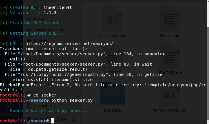 Errno 2 when i run Seeker · Issue #82 · thewhiteh4t/seeker · GitHub