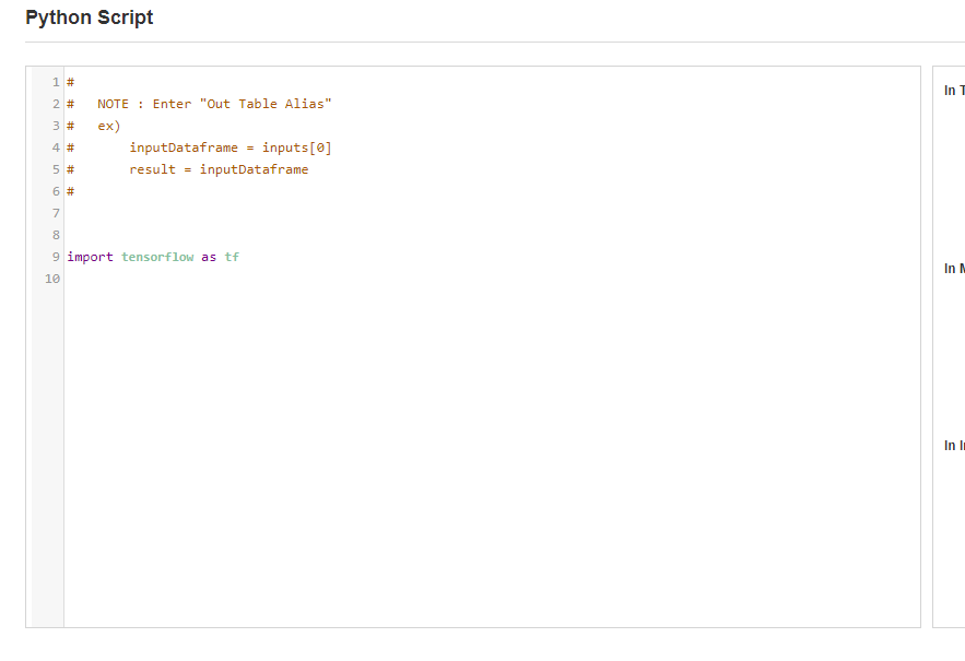 Python Script를 이용한 Tensorflow 사용 · Issue #561 · brightics/studio · GitHub