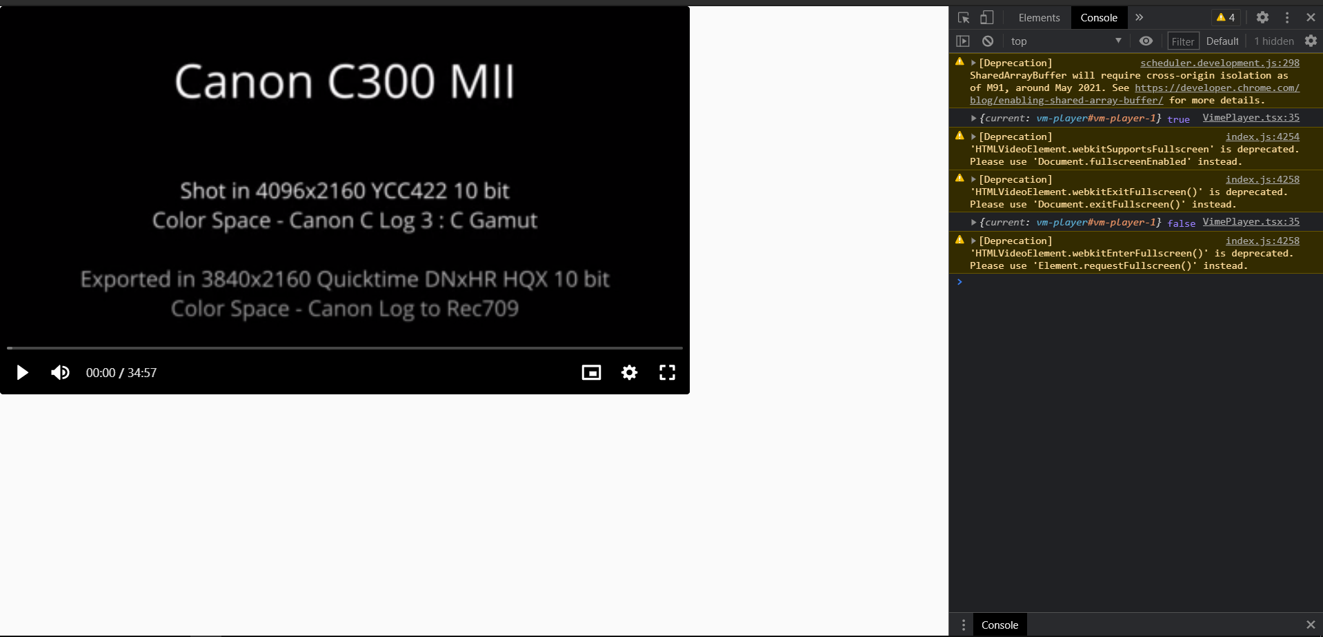 Default UI changes to browser default UI in full-screen · Issue #173 · vime-js/vime · GitHub