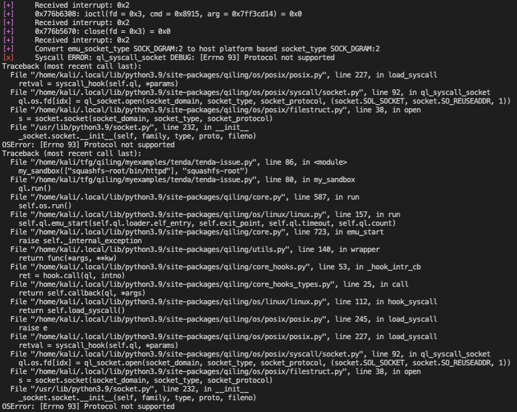 Protocol Not Supported On Tendaac1518 Example · Issue 1122 · Qilingframework Qiling · Github