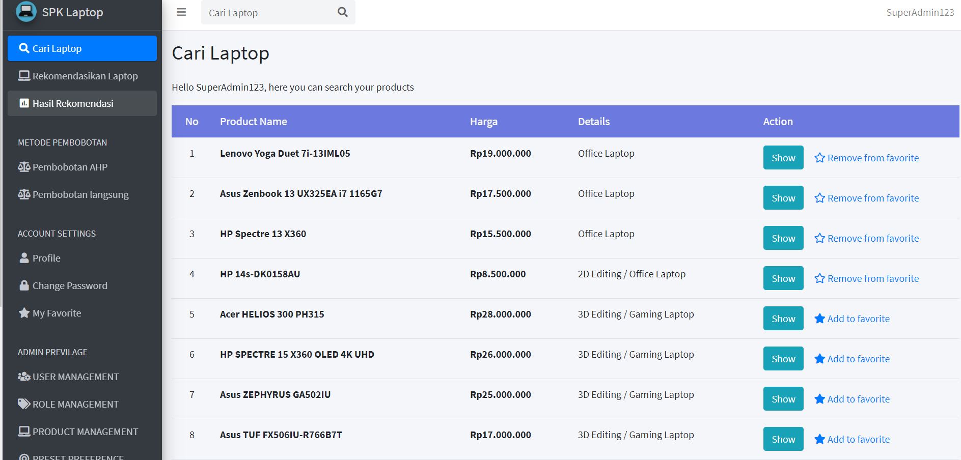 GitHub - MuhammadMukharir/SPK-pemilihan-laptop-metode-AHP-dan-Profile-Matching-PM: SPK pemilihan ...