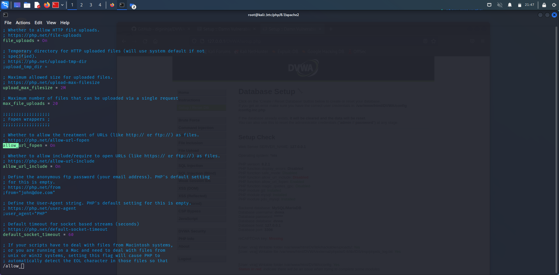 I did everything but still PHP Function allow_url_include: Disabled is ...