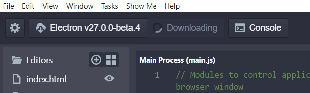 Electron Fiddle Never Stops Downloading · Issue #1469 · electron/fiddle · GitHub