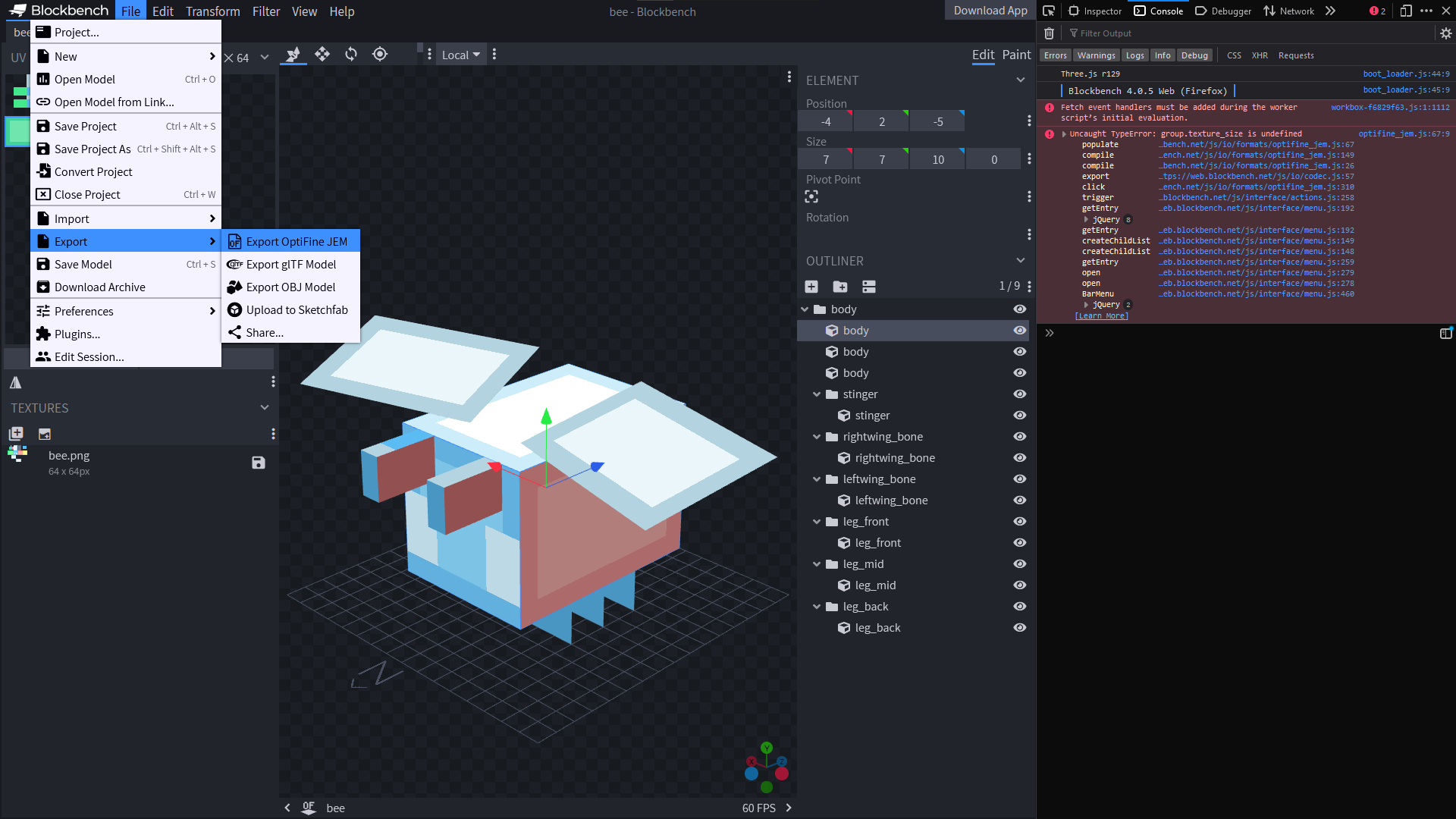 [Issue] Projects converted to OptiFine Entity cannot export JEMs · Issue #1178 · JannisX11 ...