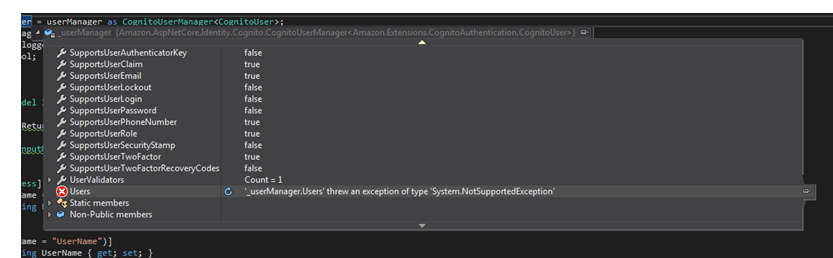 User Registration Exception · Issue 41 · Awsaws Aspnet Cognito